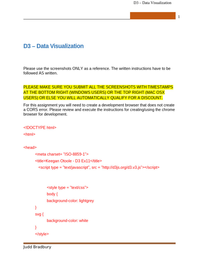 D3 Data Visualization Setup Guide | PDF | World Wide Web | Internet & Web