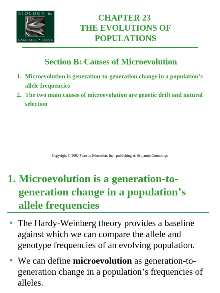 Process Of Evolution Genetic Drift Microevolution Pdf Natural
