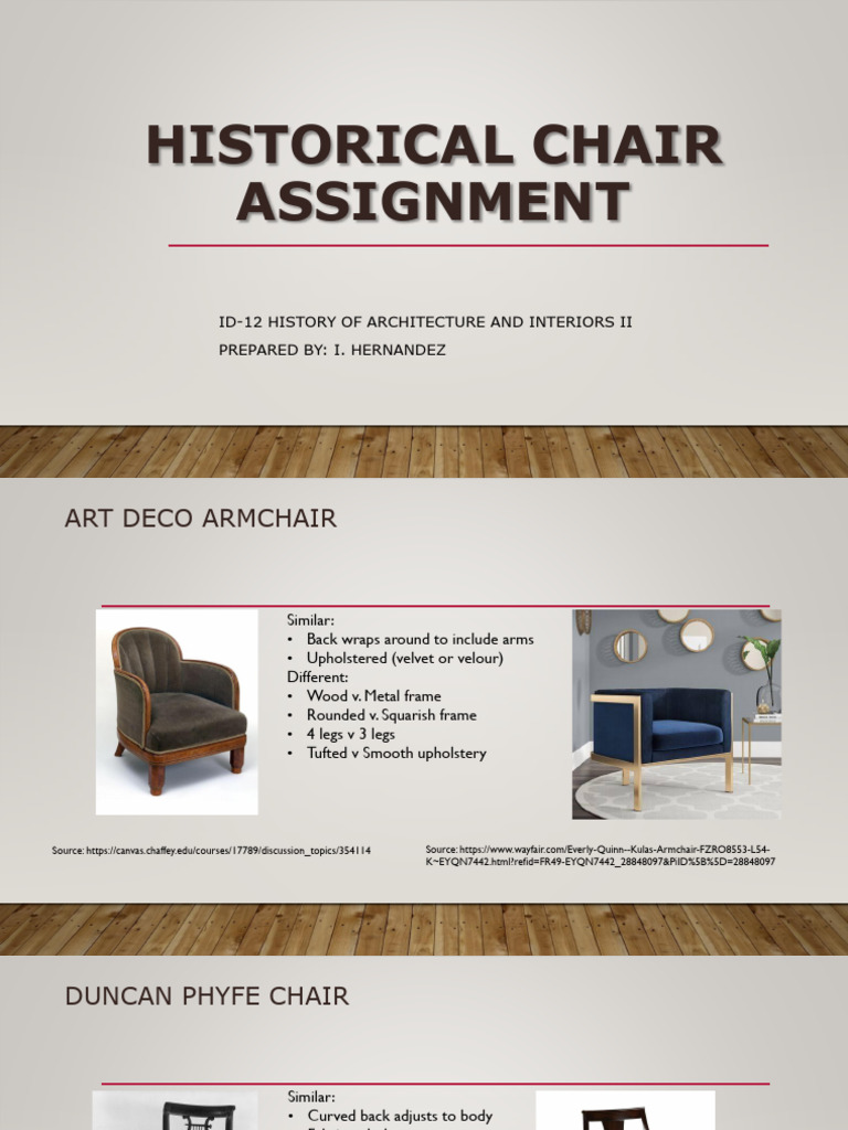 ID-12 Historical Chair Assignment Scribd | PDF | Chair | Upholstery