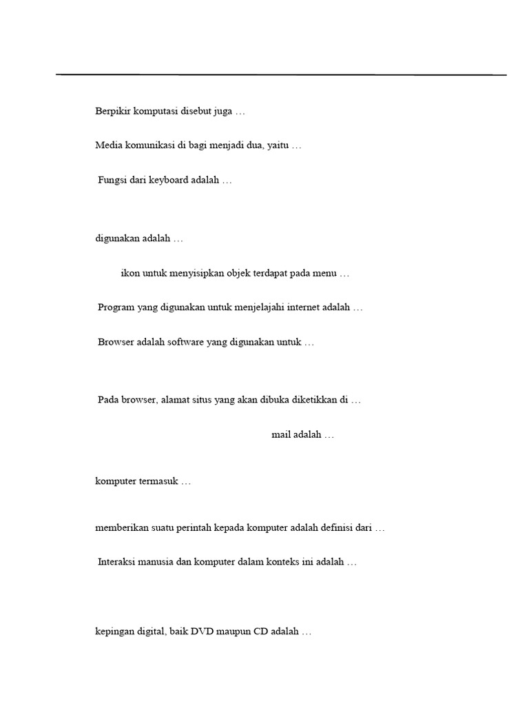 KISI-KISI LATIHAN SOAL PSAS INFORMATIKA KELAS 7 2324 | PDF