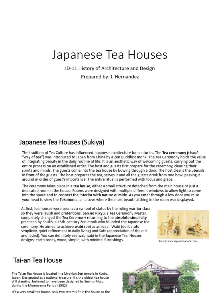 ID-11 Assignment Japanese Tea Houses Scribd | PDF | Tea | Hot Drinks