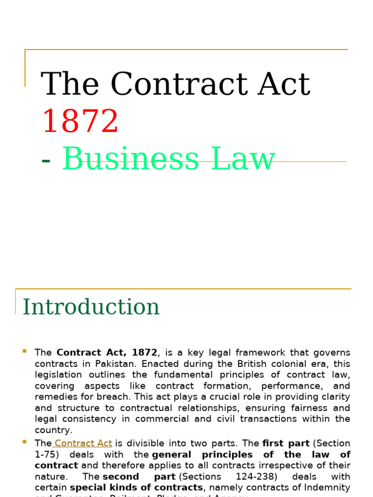 Week 2 Contract Act | PDF | Offer And Acceptance | Consideration
