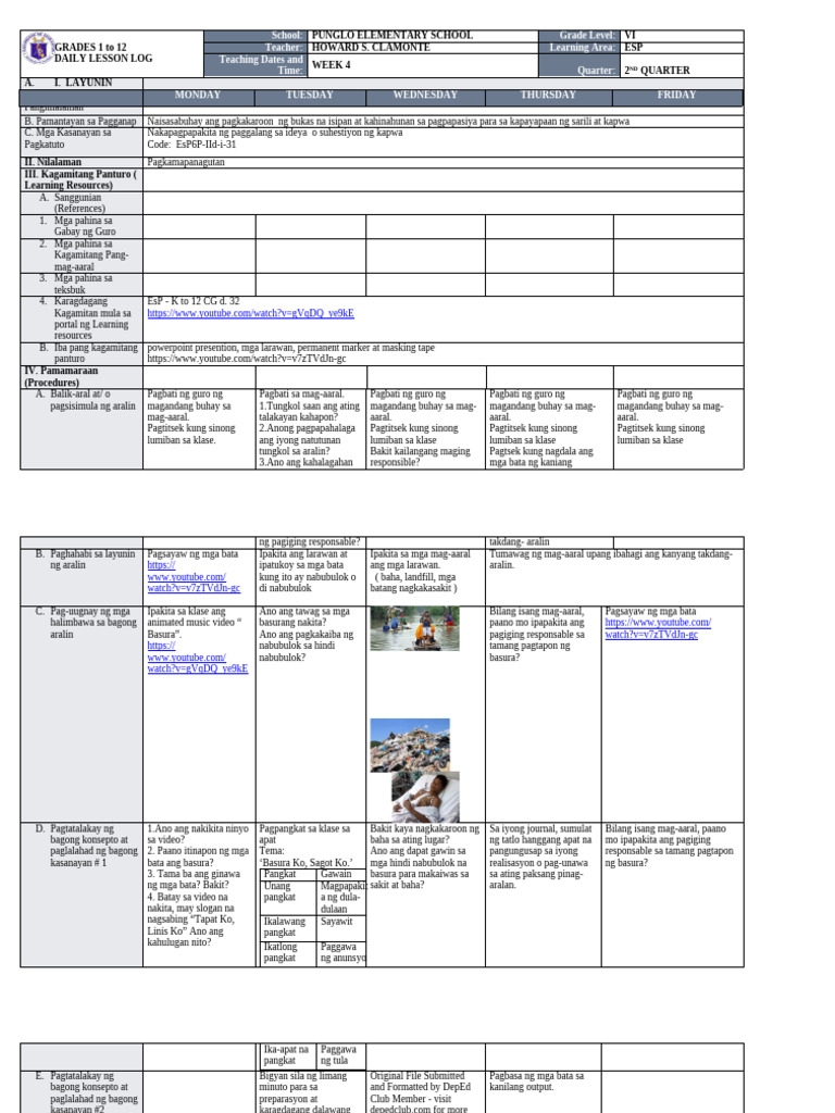 DLL_ESP 6_Q2_W4 | PDF