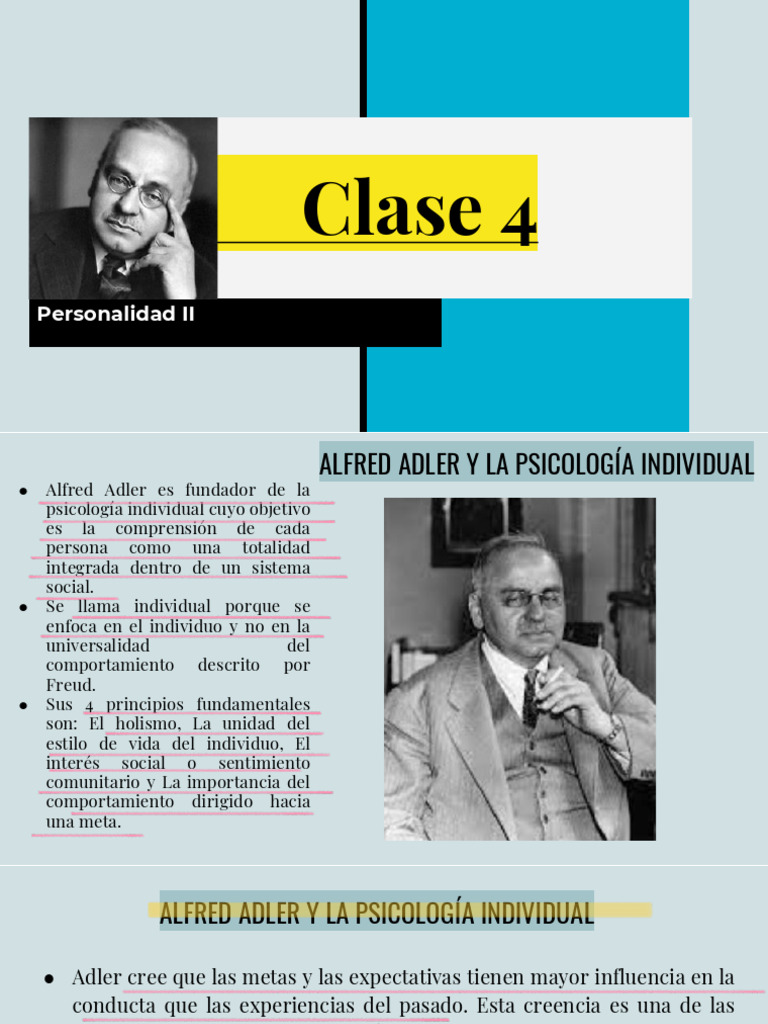 Alfred Adler y la Psicología Individual | PDF | Sicología | Ciencias ...