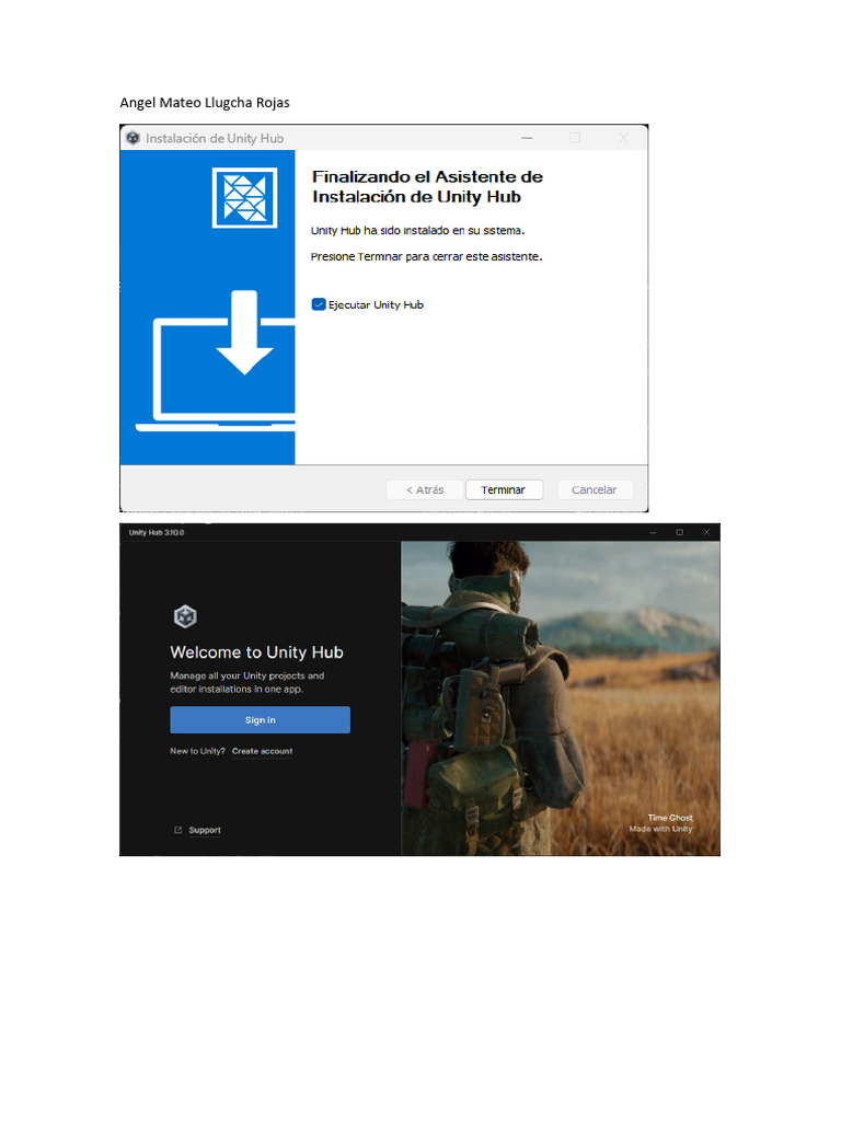 Instalación de Unity | PDF