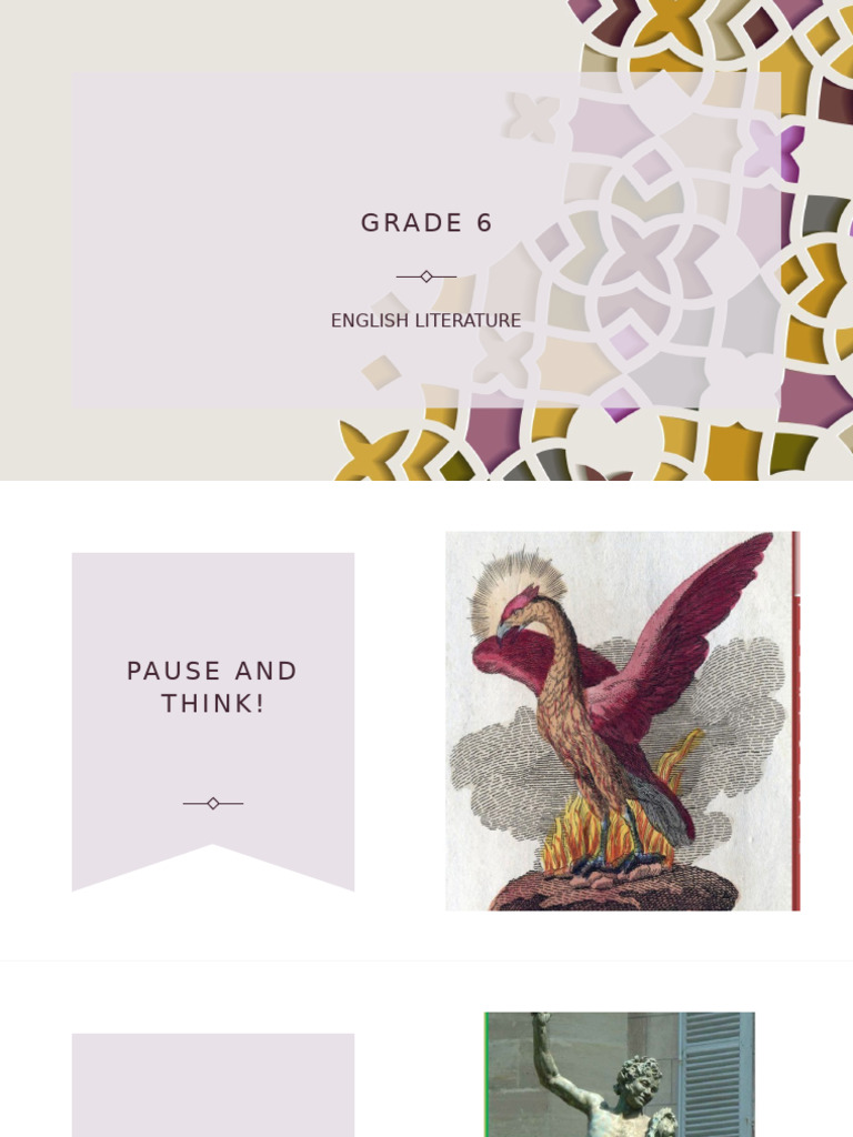 Grade 6 English Literature: Prose Study | PDF