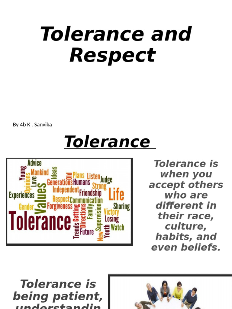 Tolerance and Respect | PDF