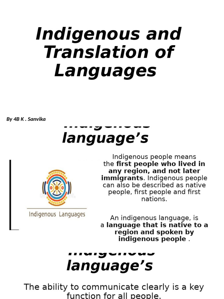 Translation and Indigenous Languages | PDF