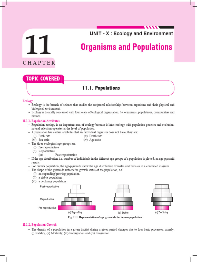 11. Organisms & Population | PDF | Predation | Flowers