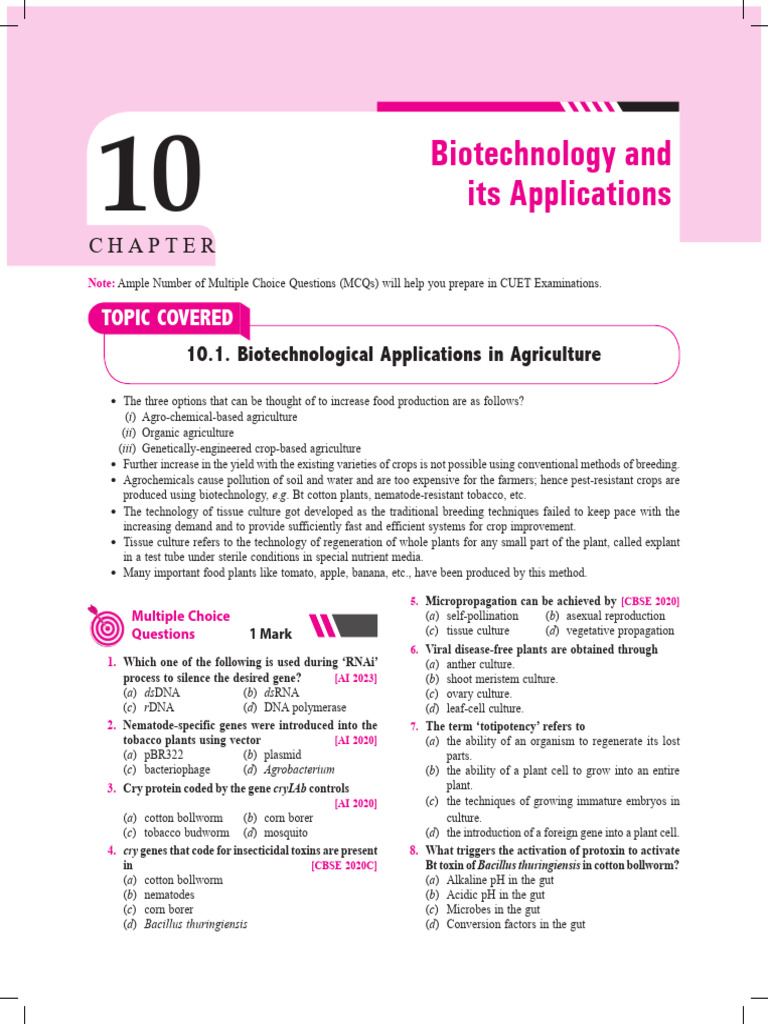 Biotech & Its Applications | PDF | Sense (Molecular Biology) | Genetic ...