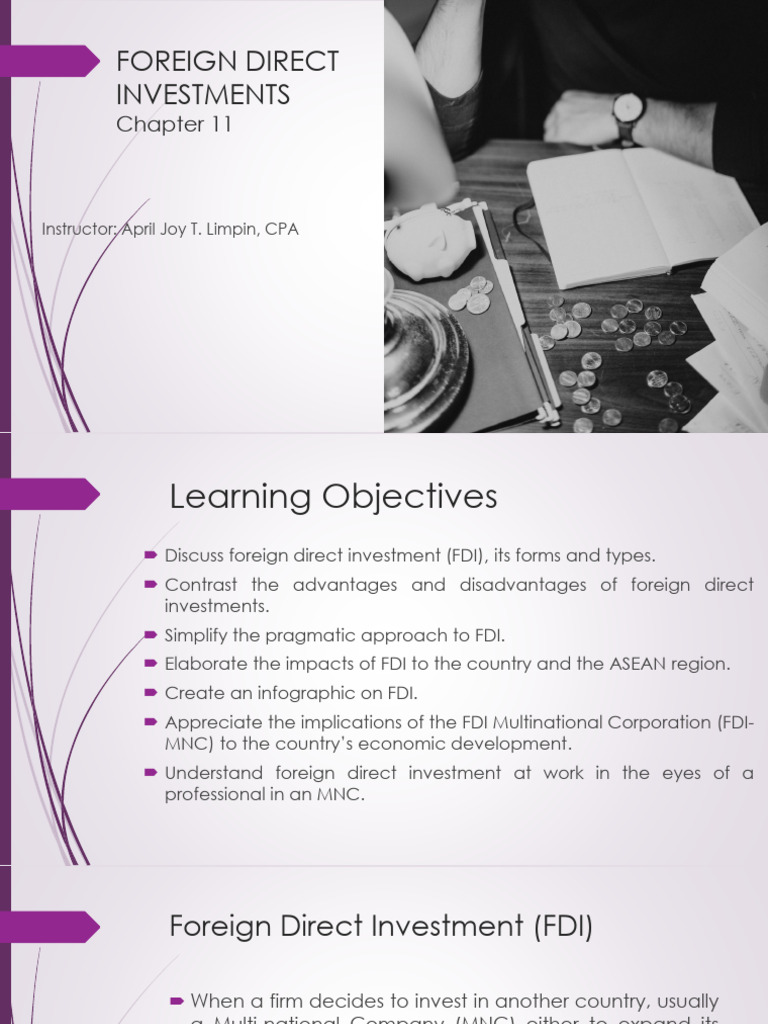 Module 11 Foreign Direct Investment | PDF | Foreign Direct Investment | Multinational Corporation