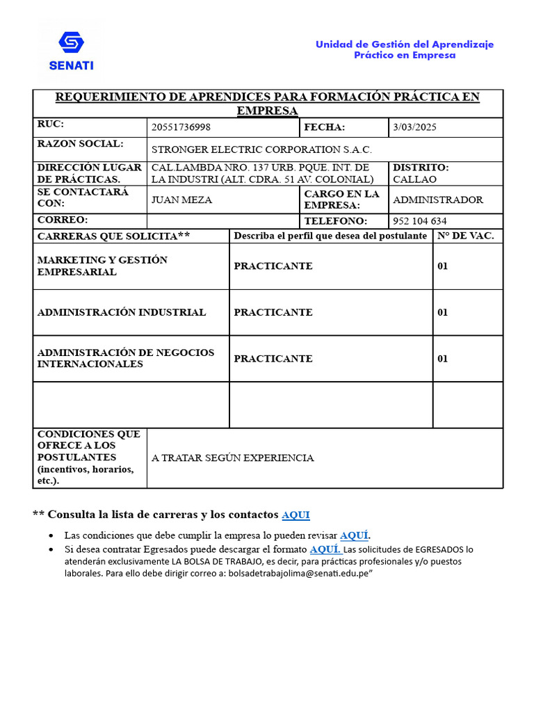Stronger Electric Corporation S.A.C. - Callao | PDF