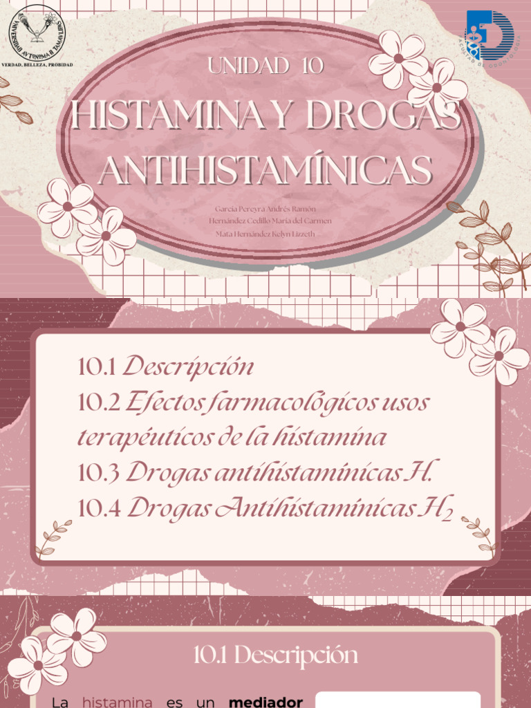 Efectos y Usos de la Histamina y Antihistamínicos | PDF | Medicina ...