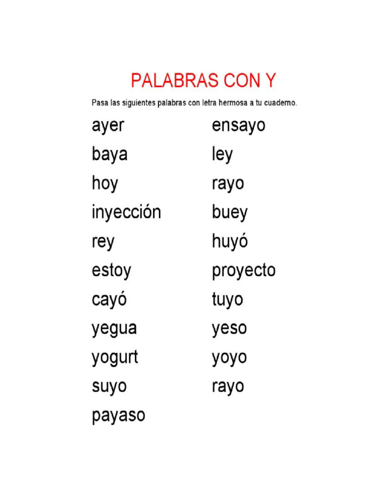 Letra y | PDF