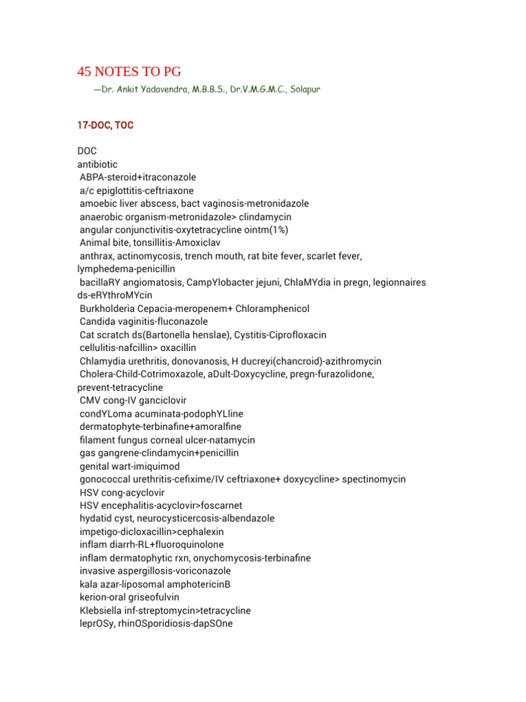 17-DOC, TOC-45 NOTES TO PG. | PDF | Diseases And Disorders | Clinical ...