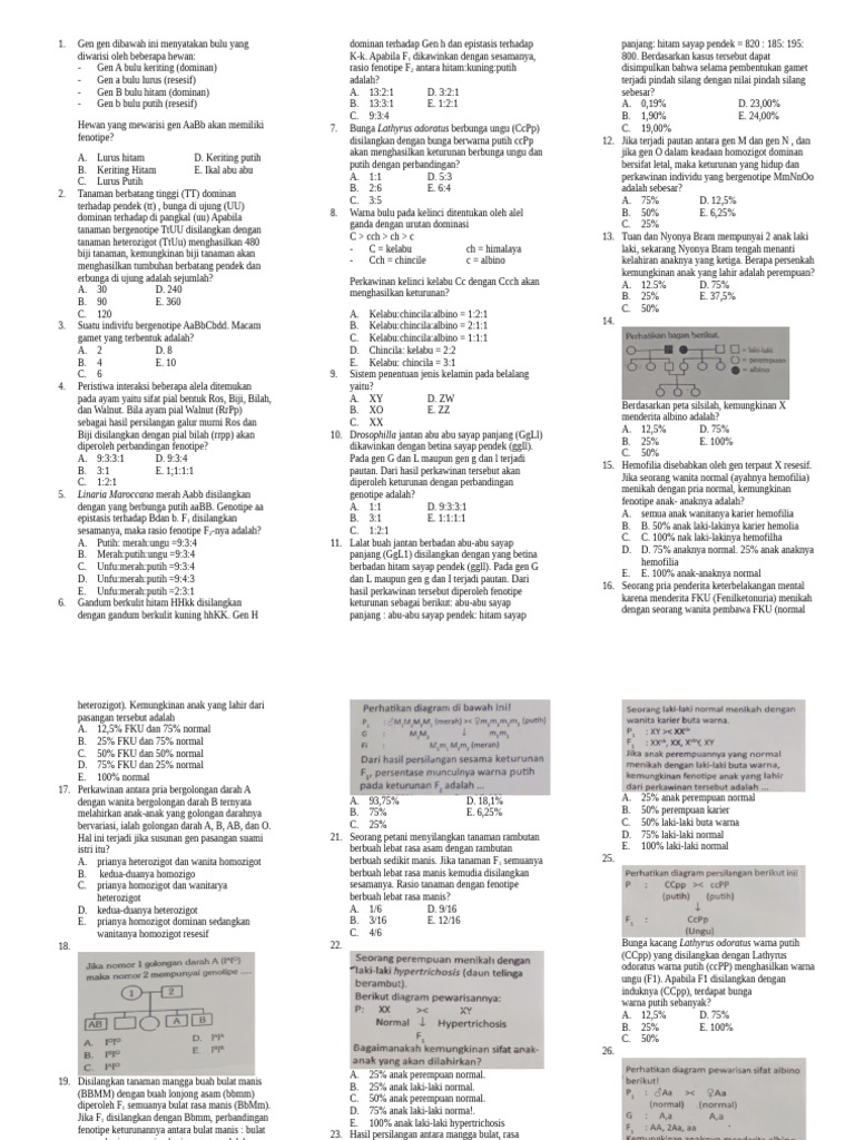 Latihan Soal Biologi Aas 2024 | PDF