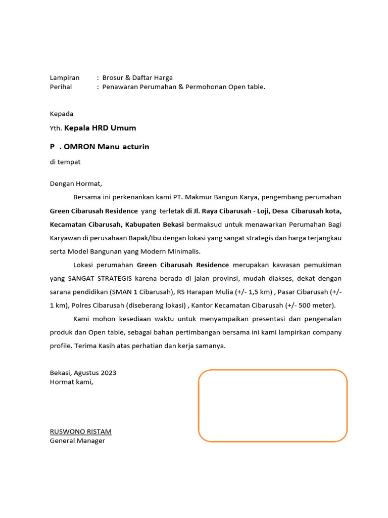 Surat Penawaran GCR | PDF