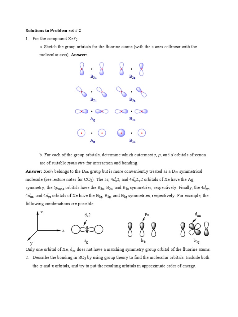 Solutions Problem Set2 | PDF | Molecular Orbital | Chemical Bond