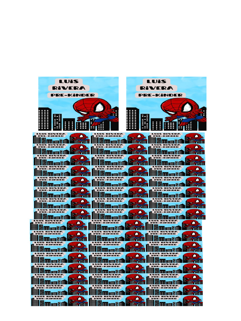 Etiquetas Spiderman | PDF