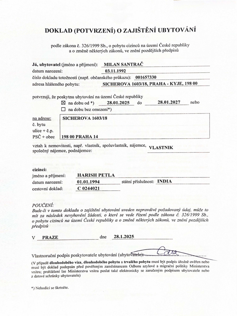 Czech Republic Work Permit | PDF