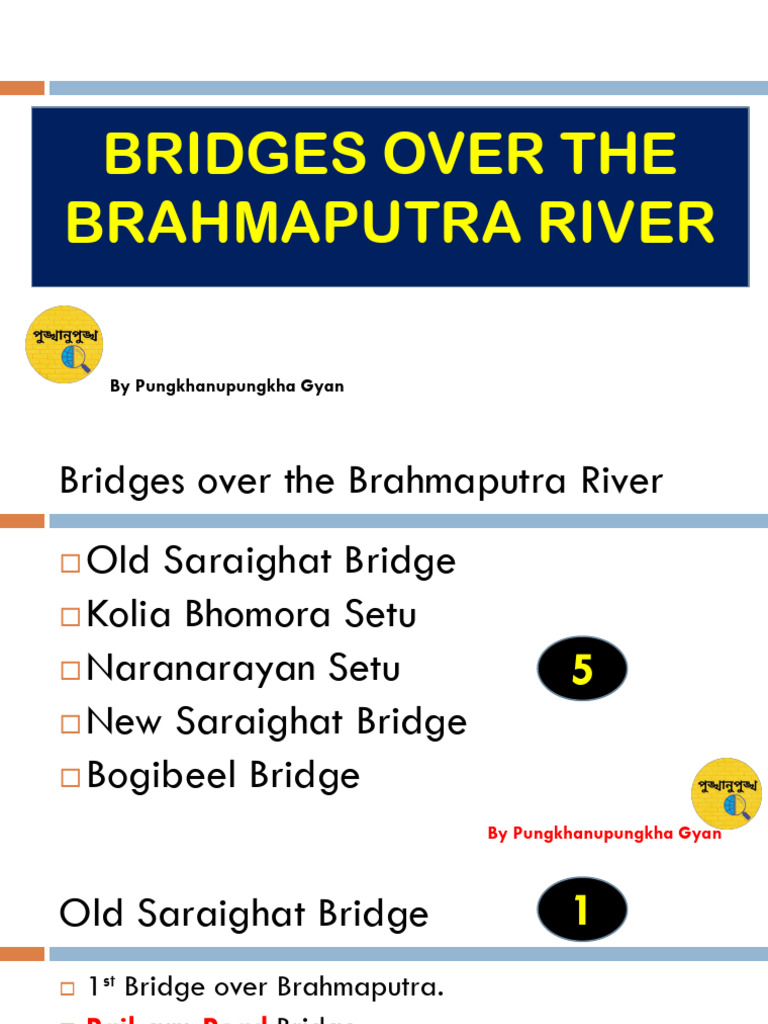 Major Bridges Over Brahmaputra River | PDF | Government Of India