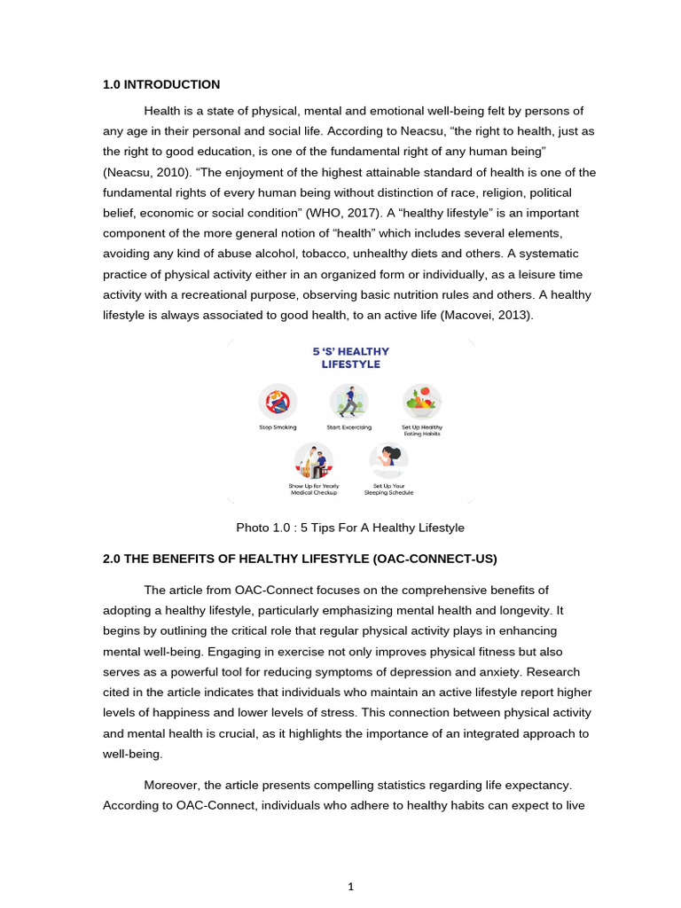 Mpu Review Healthy Lifestyle 2 | PDF | Mental Health | Healthy Diet