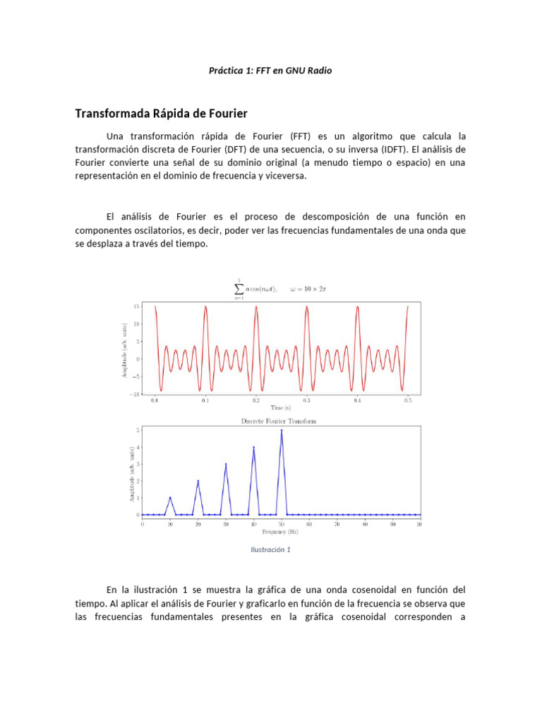 Práctica 1.1 | PDF | Transformada rápida de Fourier | Transformada de ...