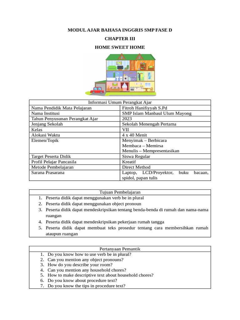 Modul Ajar Bi Bab 3 | PDF