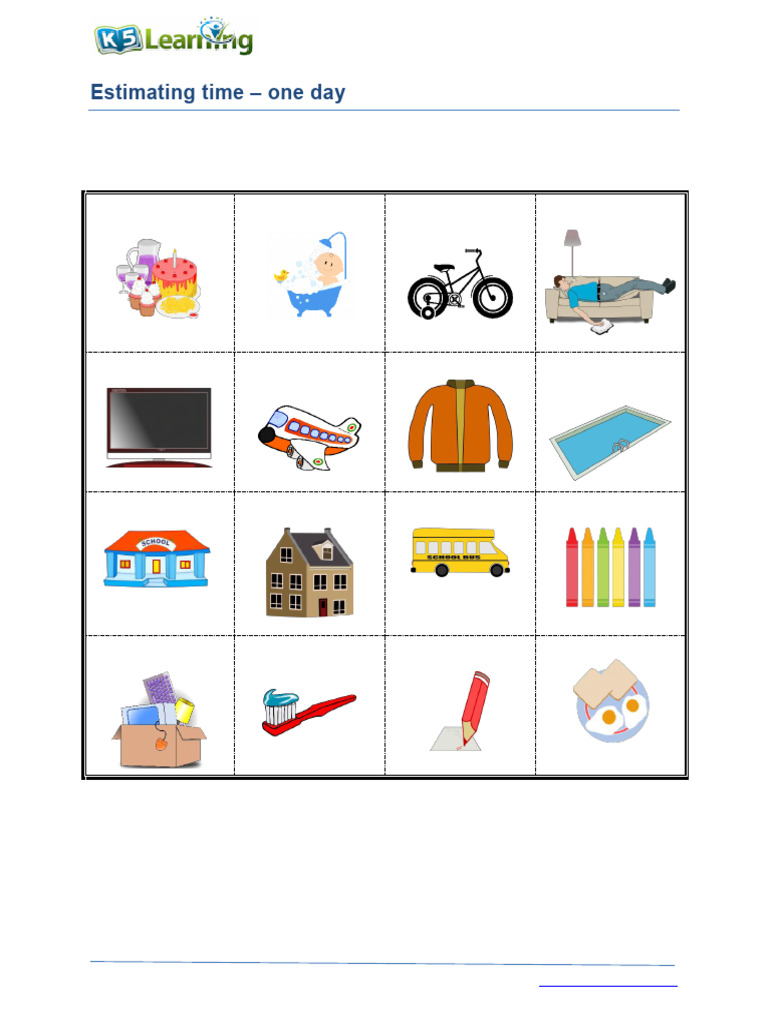 Grade 1 Time Units Days | PDF