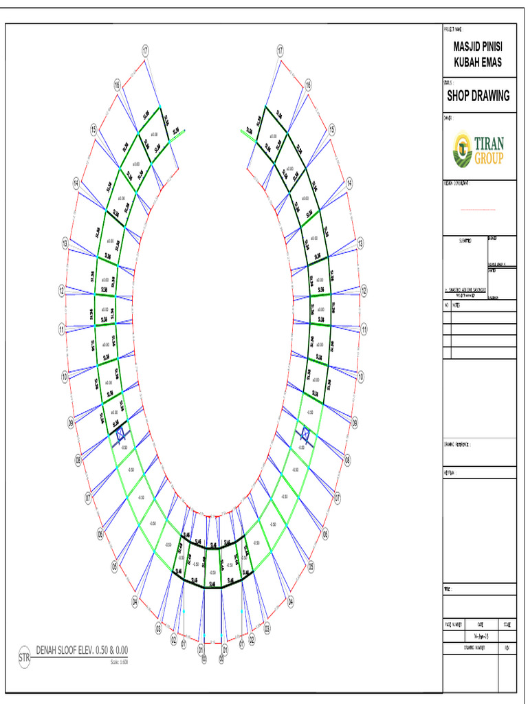 IKBR - Denah Sloof Elev. 0.50 & 0.00 (Terbaru 5 Maret 25) | PDF