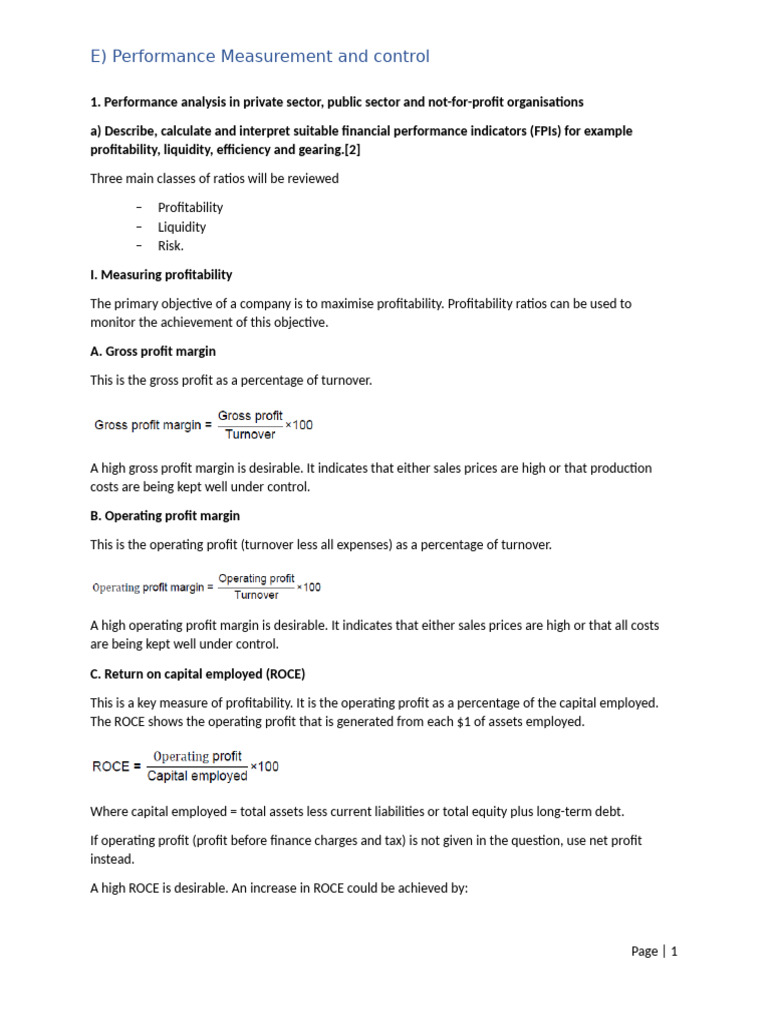 E-Performance Measurement and Control | PDF | Sustainability | Performance Indicator