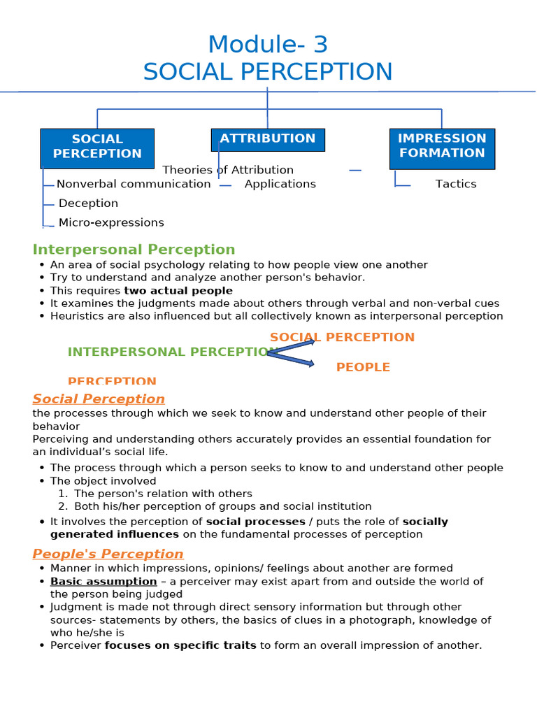 Understanding Social Perception Dynamics | PDF | Nonverbal ...