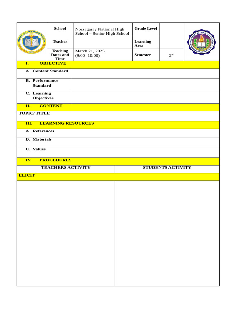 DLP-TEMPLATE-7ES-FORMAT | PDF