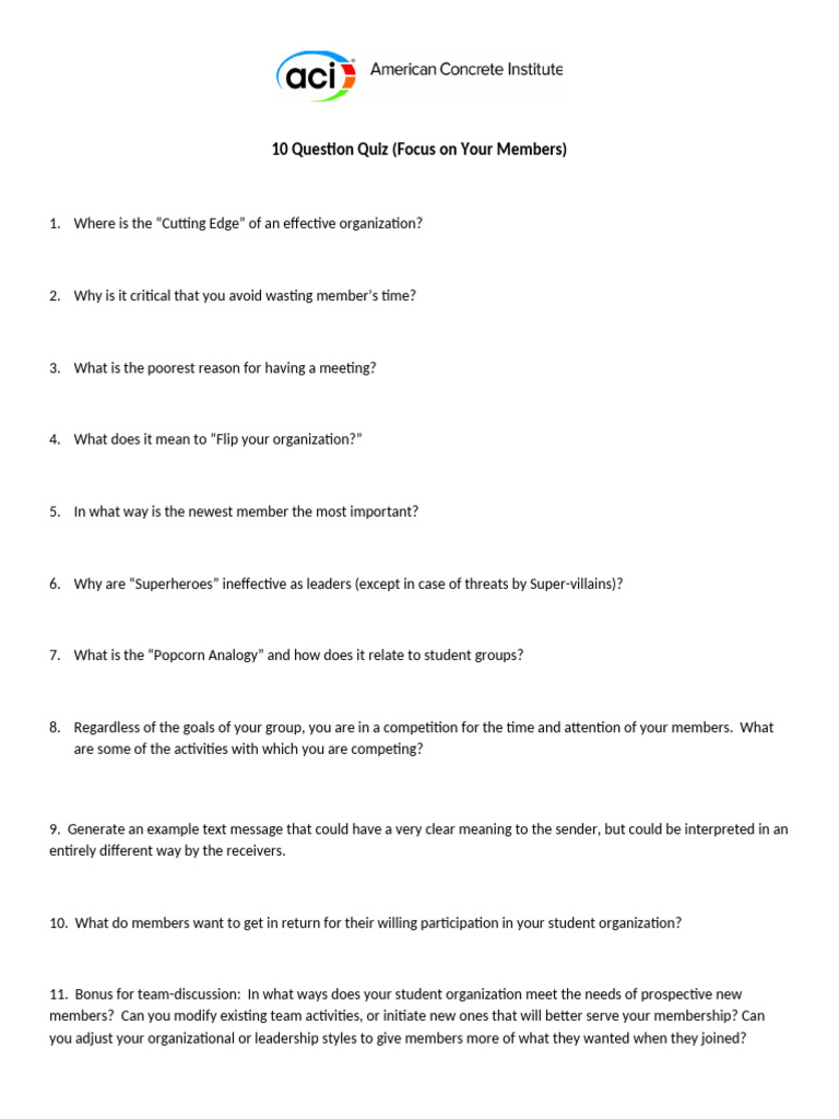 Student Quiz 1 | PDF