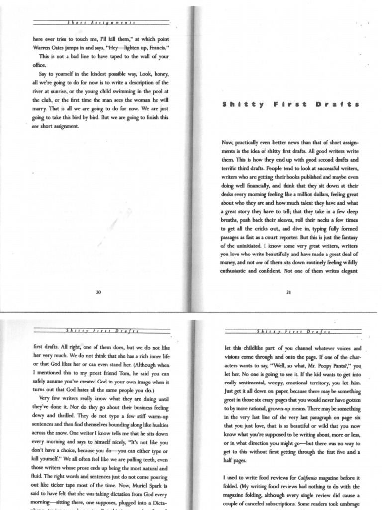 Lamott - Shitty First Drafts | PDF