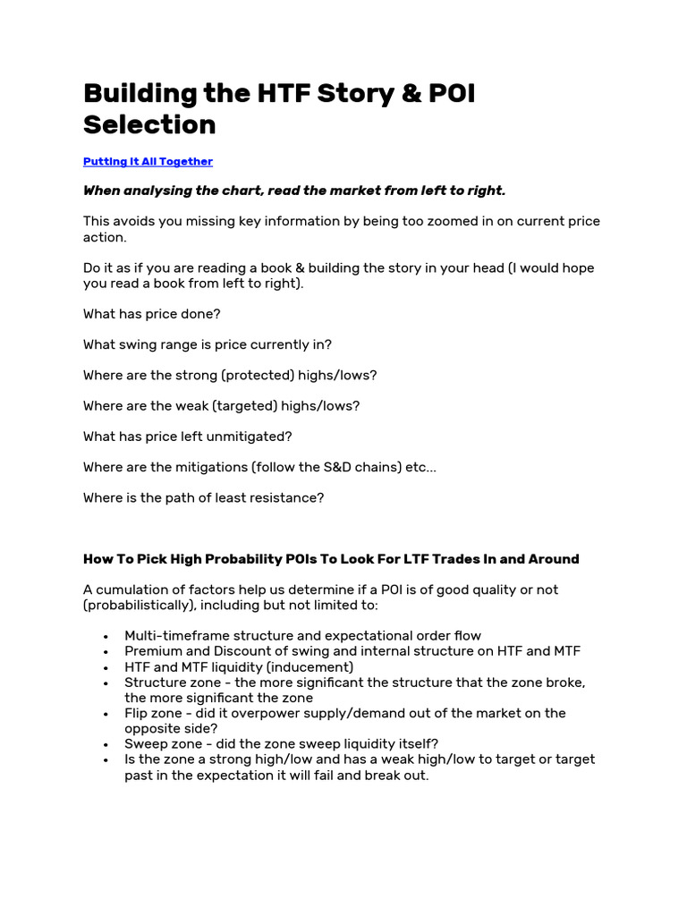 Building The HTF Story - POI Selection | PDF