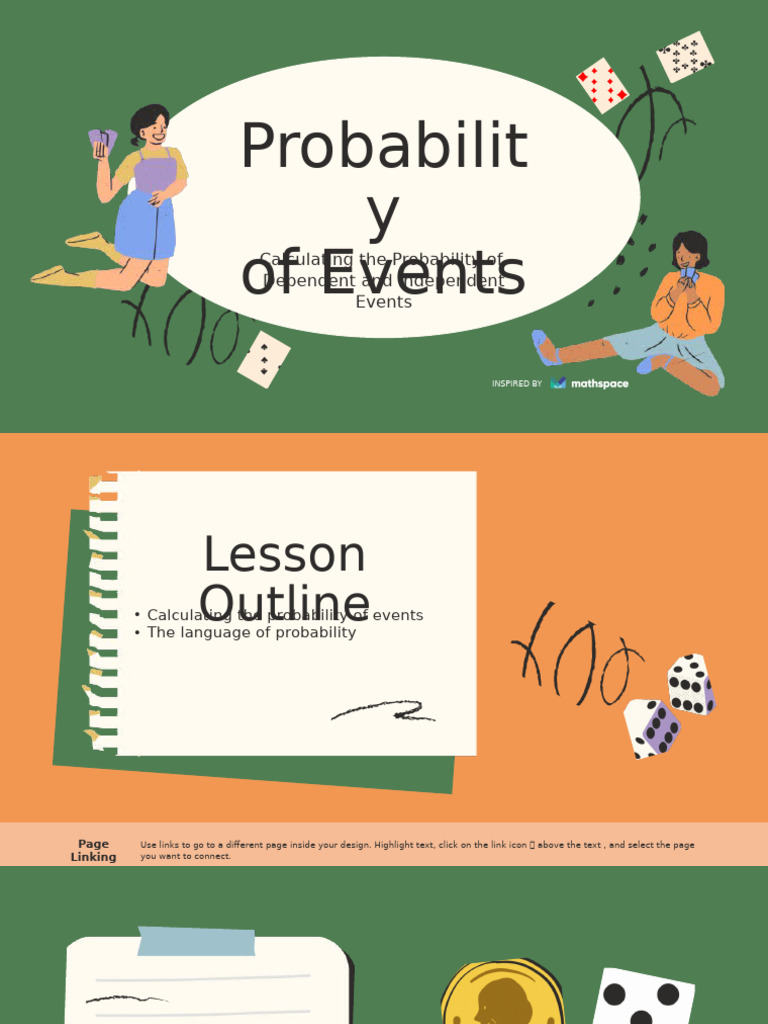 Probability of Events Education Presentation in Green Cream Blue ...