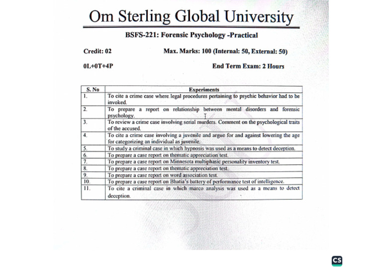 Psychology Practical 2nd Sem | PDF