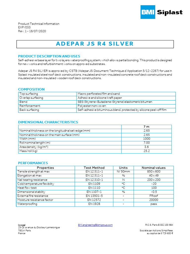 Technial Datasheets_English | PDF | Roof | Materials