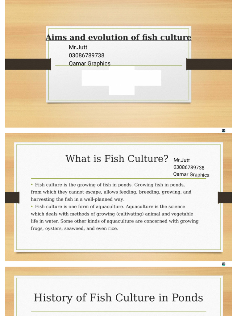 Aims and Evolution of Fish Culture | PDF