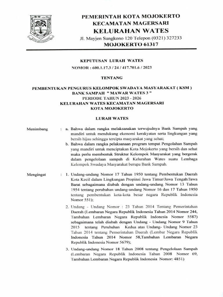 Sk Bank Sampah Mawar3 | PDF