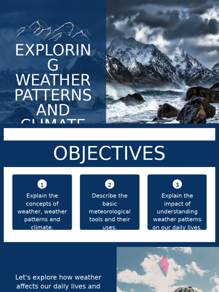 Weather Patterns and Climate Presentation in Blue White Illustrative ...
