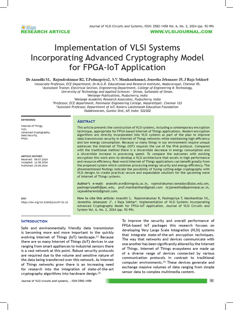 Low Power High-Resolution VLSI Comparator | PDF | Mosfet | Analog To ...
