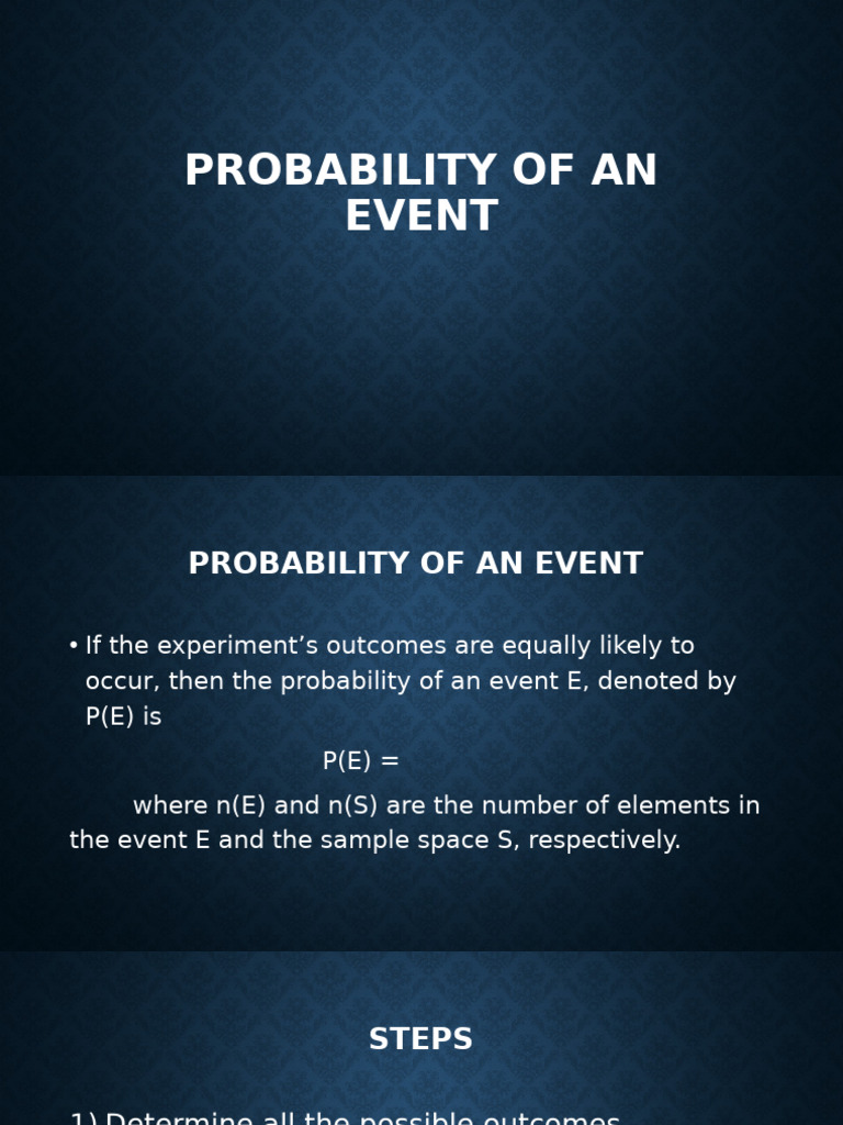 Probability of Events Explained | PDF
