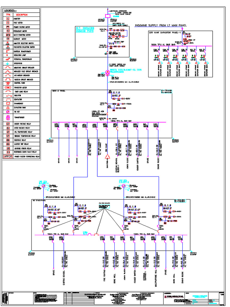 Electrical Main Single Line Diagram-Layout1 | PDF