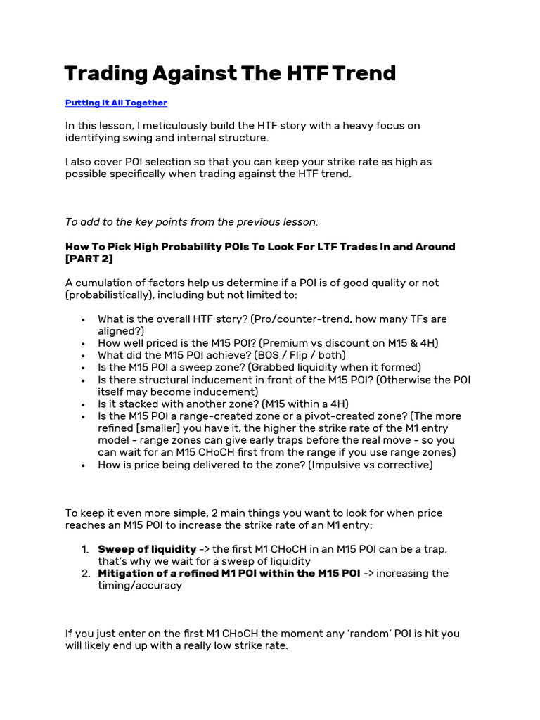 3. Trading Against The HTF Trend | PDF