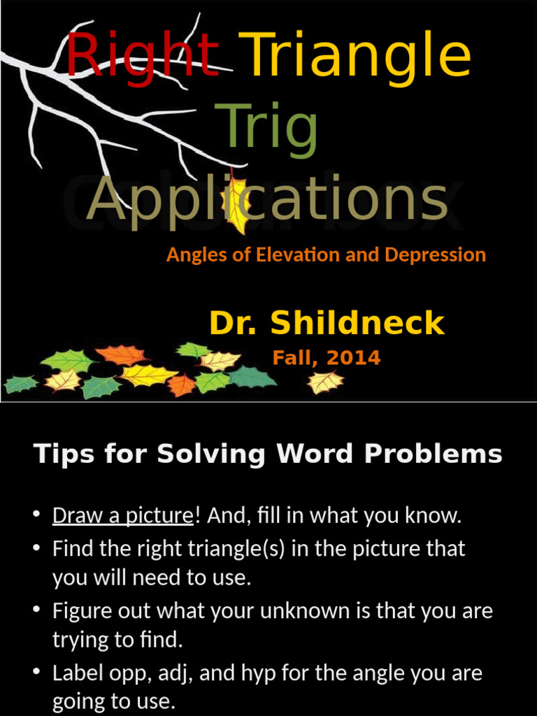 Notes 3.2 Rt-Triangle-Trig | PDF