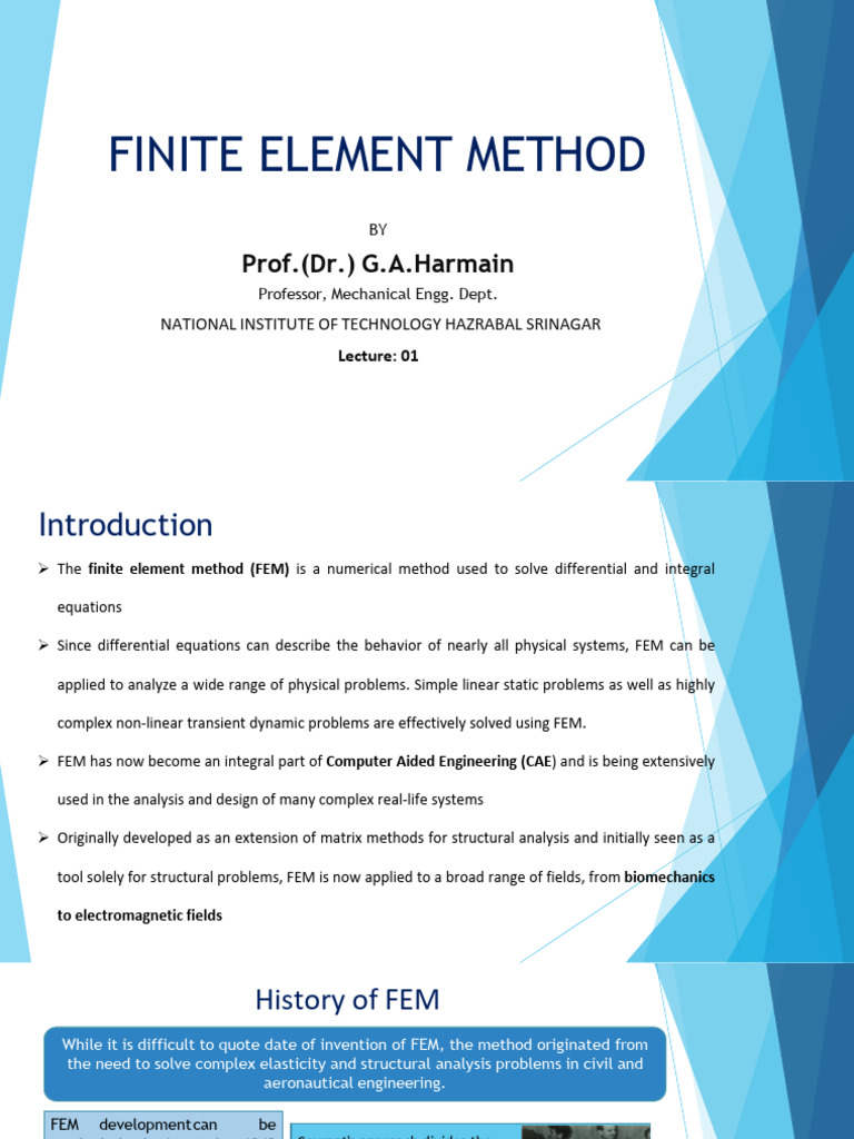 Finite Element Method L-01 - 250217 - 142231 | PDF | Finite Element Method | Partial ...