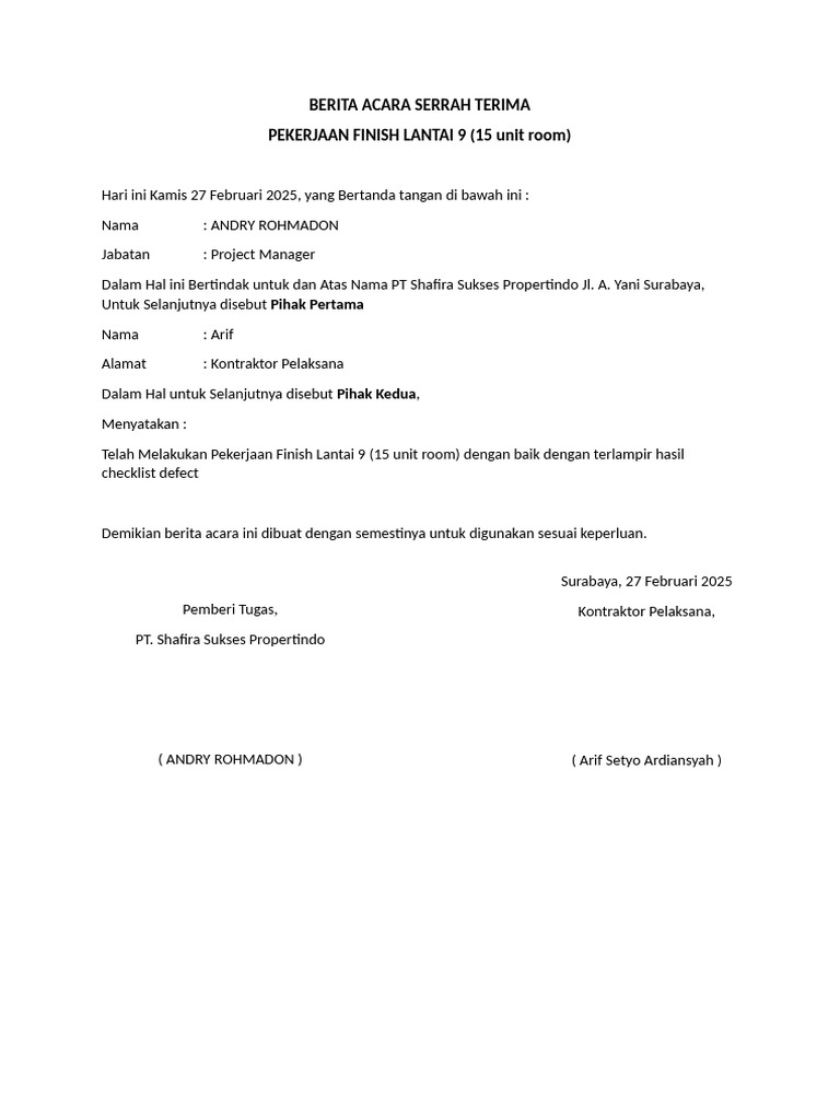 BAST Lantai 9 (15 Unit) | PDF