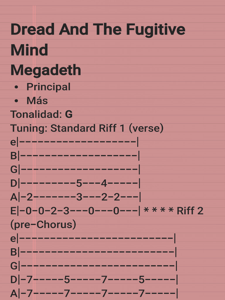 Acorde Megadeth | PDF